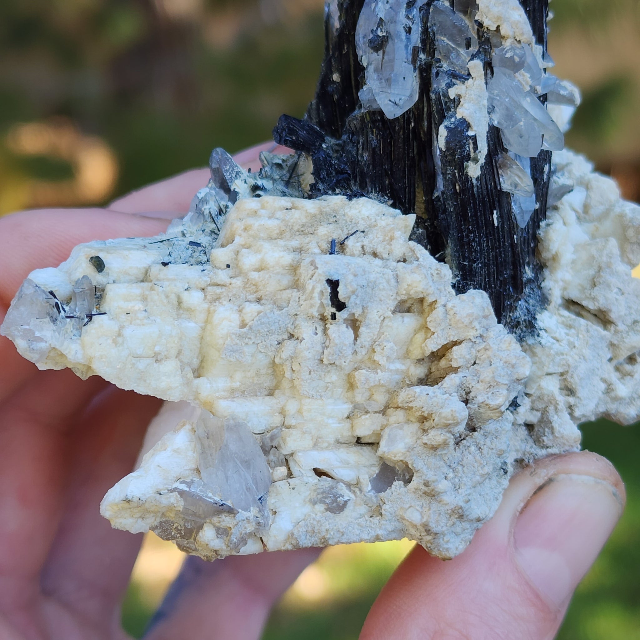 schorl tourmaline in quartz